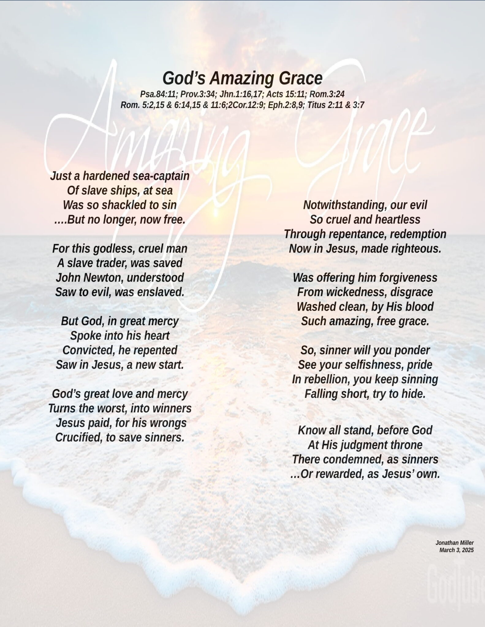God's amazing grace and selfless love to fully forgive great sinners